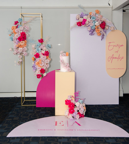 Lilac Sail Arch Backdrop | Bentley and Bobbi