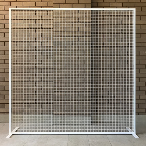 White Square Mesh Backdrop | Bentley and Bobbi