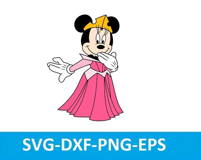 Minnie mouse fancy princess svg png eps dxf | Onered