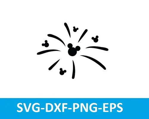 Mickey mouse black and white fireworks svg png eps dxf | Onered