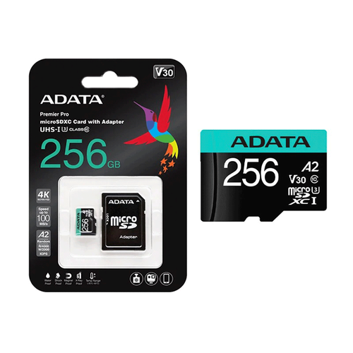 Memoria Adata Micro SD 256GB Clase 10 4K | Casa Digital