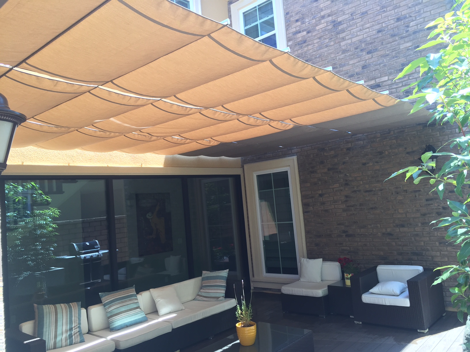 Infinity Canopy in Sunbrella Linen