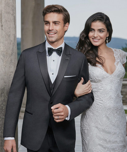 Ike Behar Charcoal Grey Tuxedo | celebritytuxandtails
