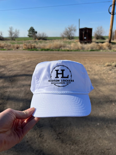 White HL Brand Golf Cap | Hudson Lockers
