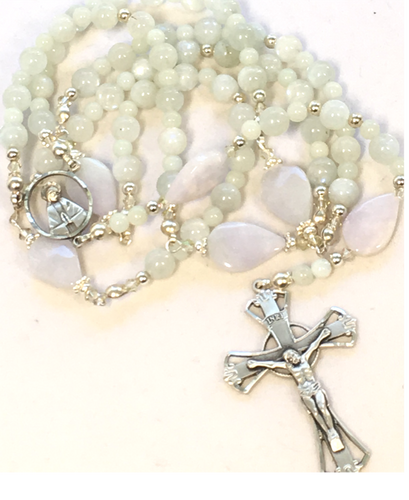 Sterling Jade "Tears of Our Lord and Our Lady" Rosary | athey-rosaries