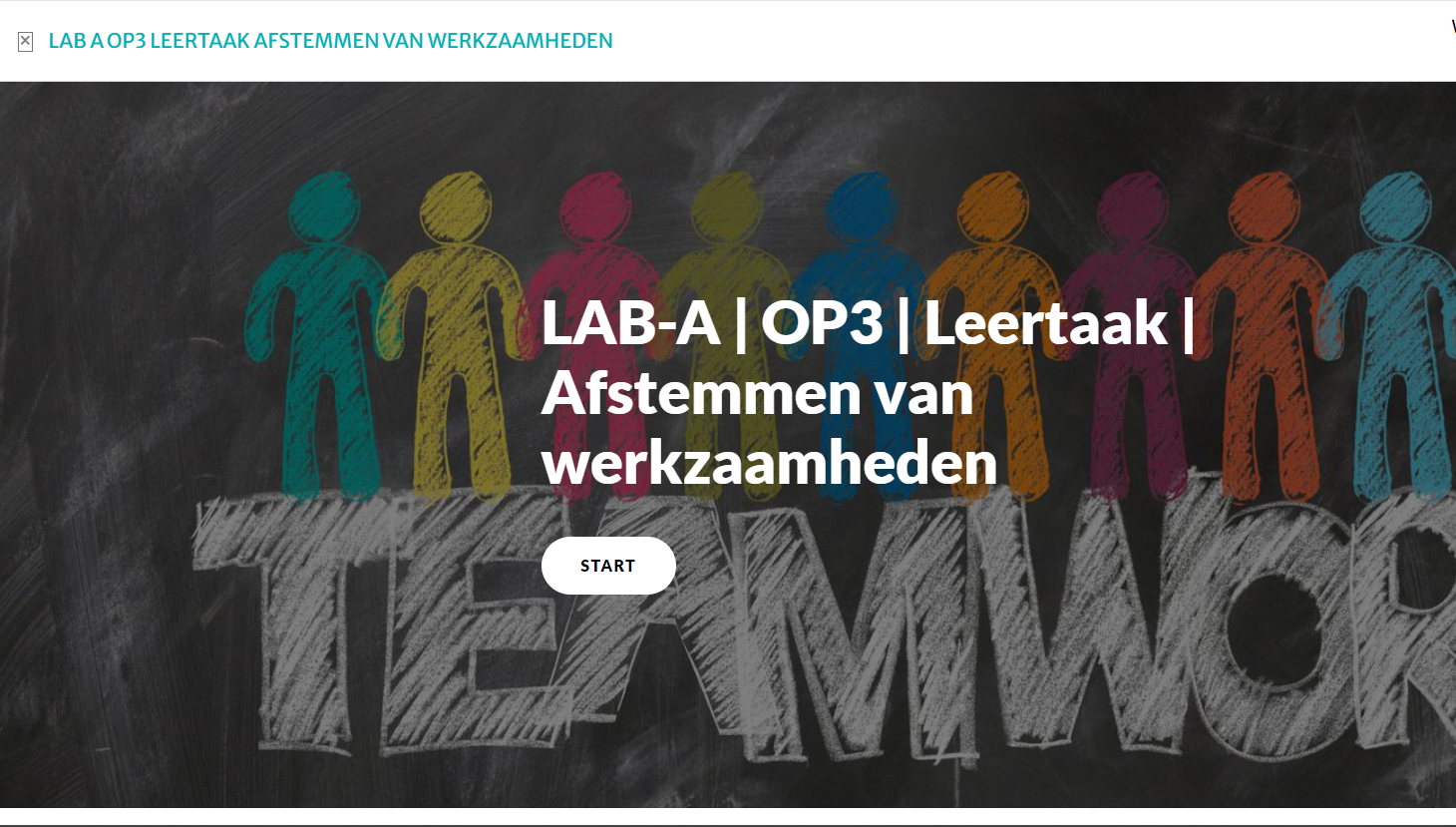 LAB-A | OP3 | Leertaak | Afstemmen van werkzaamheden
