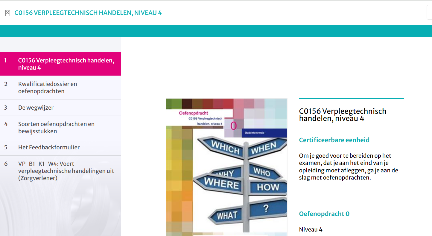 C0156 Verpleegtechnisch handelen, niveau 4