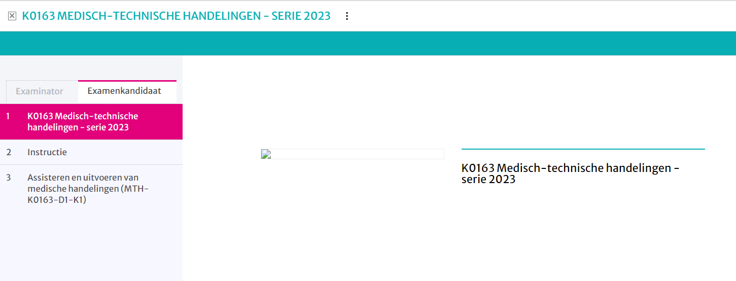 K0163 - Examen Medisch-technisch handelingen