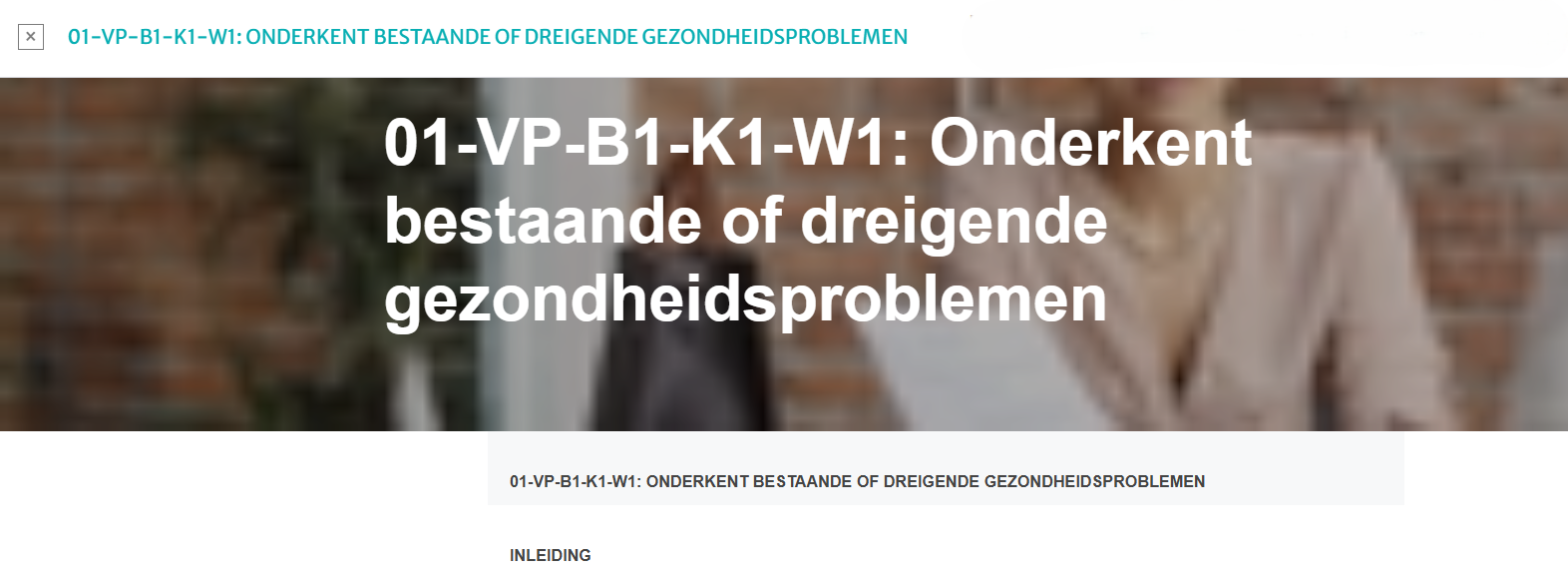 Beroepsopdrachten Combinatie Verzorgende-IG en Mbo-Verpleegkundige