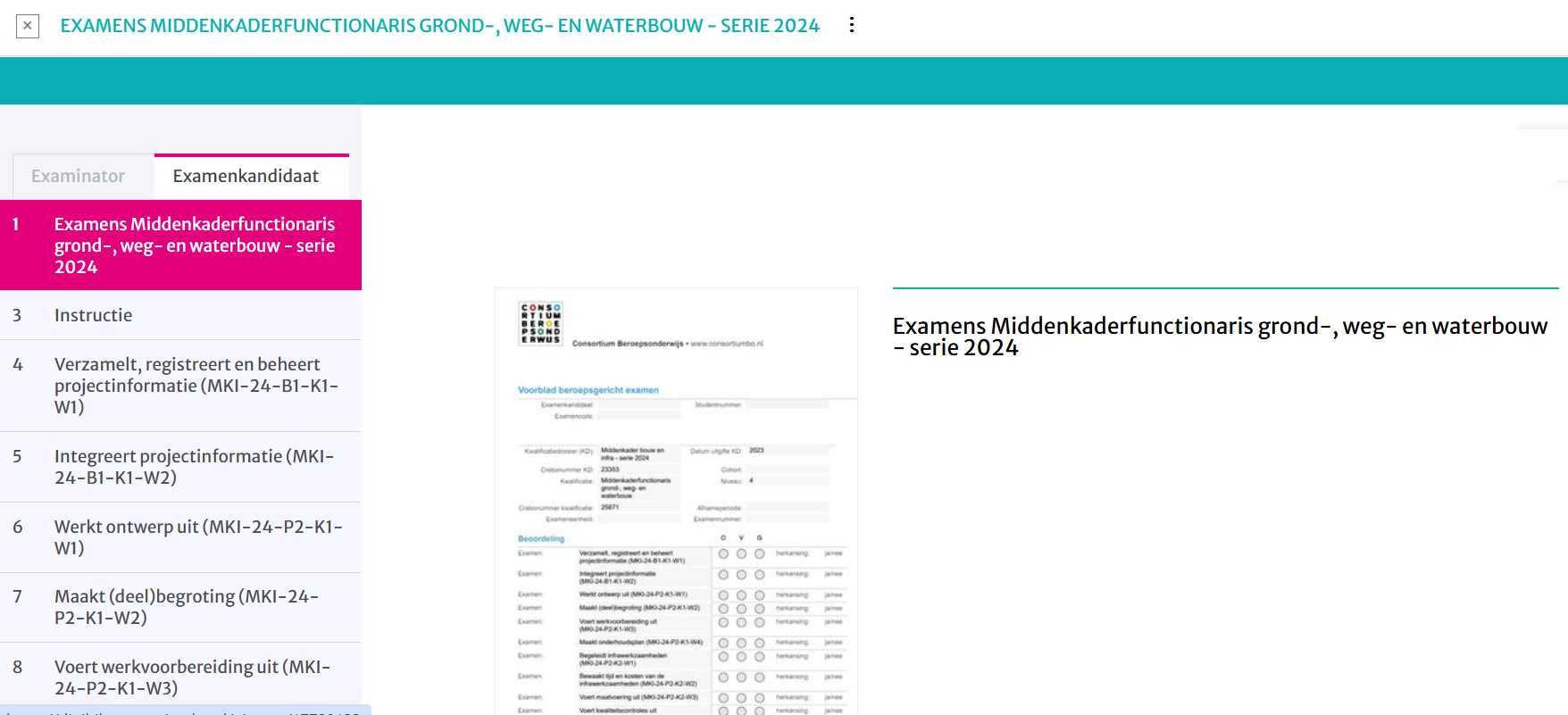 Examens Middenkaderfunctionaris grond-, weg- en waterbouw - Crebo 23353 ...