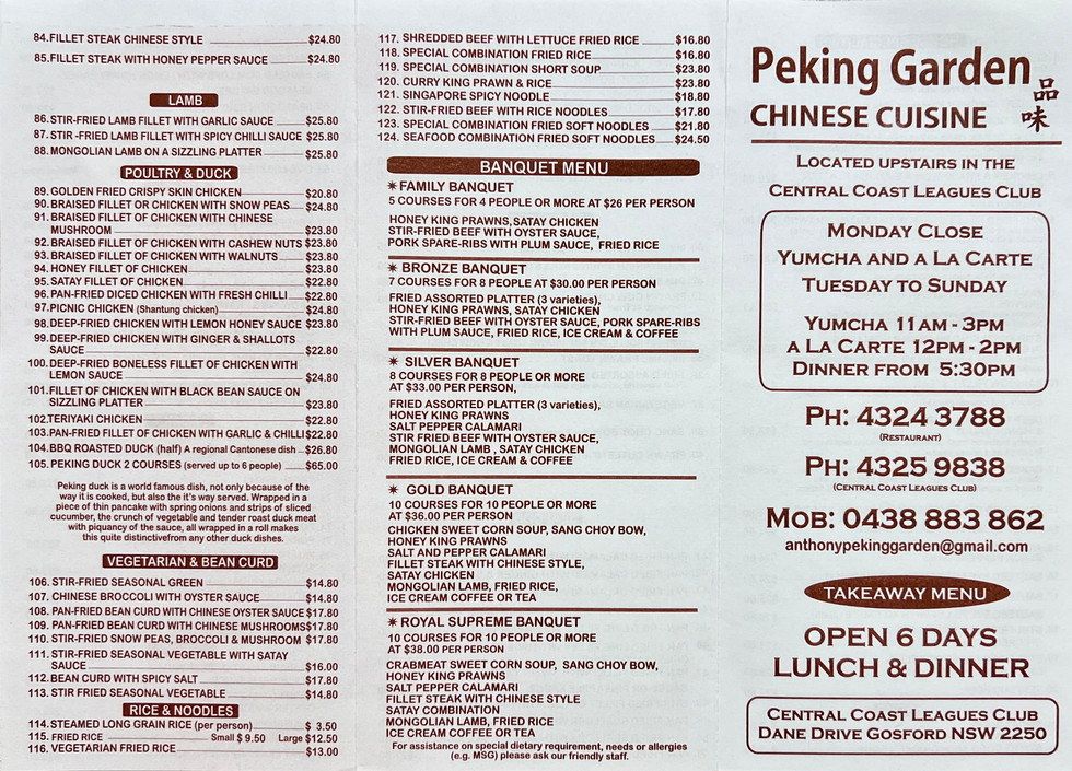 Take Away | peking-garden