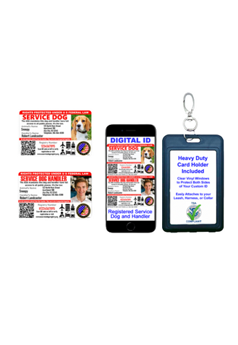 Custom QR Code Service Dog/Handler ID Card - Landscape | US Service ...