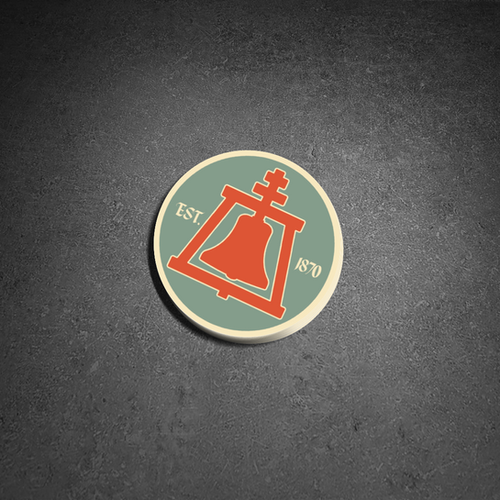 Matte Blue Riverside Raincross 4" Sticker | Hailey Bell