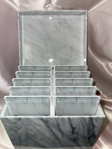 Lash Tray Storage - 10 Layer Marble | 3D Lash and Brow