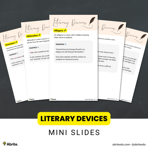 Literary Devices (Mini Slides) | Abrite