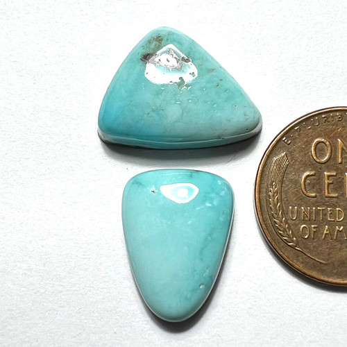 Red Mountain Mine Natural Turquoise Cabochons | Esmeralda Turquoise