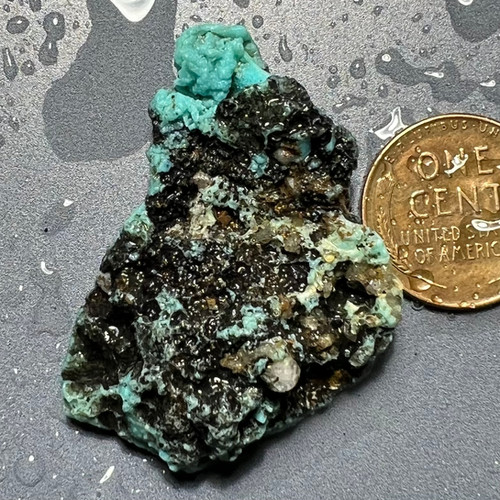 Nevada Blue Mine Turquoise Specimen with Quartz | Esmeralda Turquoise