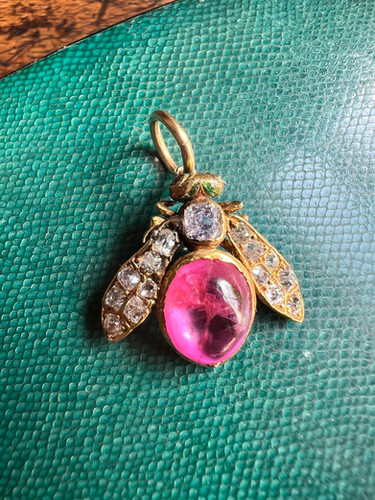 Ruby and Diamond Fly Pendant | Sian Harlowe