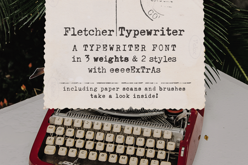 Fletcher Typewriter Font & Extras | Ana's fonts