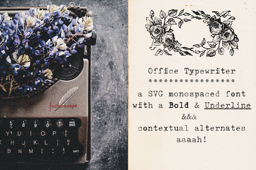 Office Typewriter SVG font | Ana's fonts
