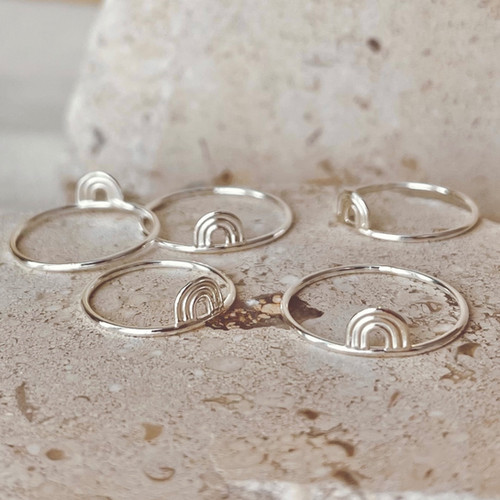 Rainbow Stacking Ring | Alex Ren Jewelry