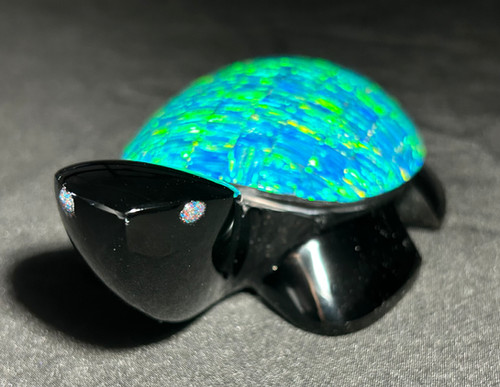 Blue Obsidian Turtle | Rosman Mineral Rocks