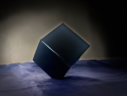 OBSIDIAN CUBE 2 1/2" | Rosman Mineral Rocks