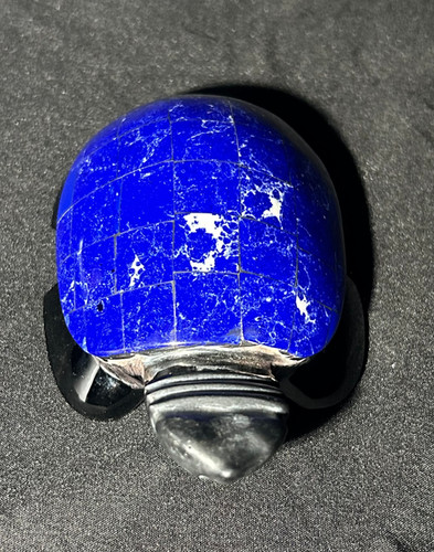 Lapis Obsidian turtle | Rosman Mineral Rocks