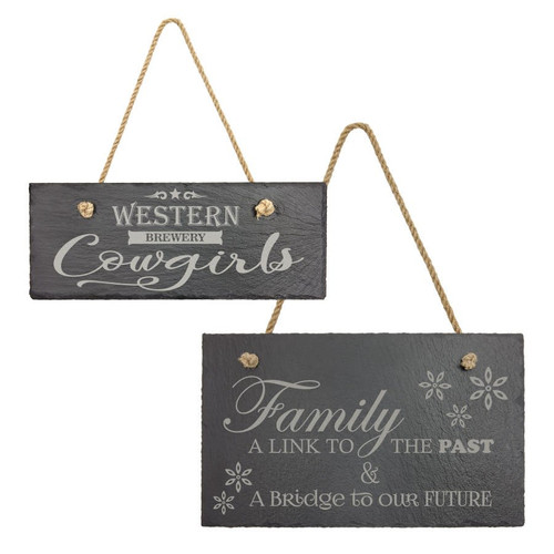 Black Laser Engraved Slate Hanging Plaques & Home Decor | BentonTrophy