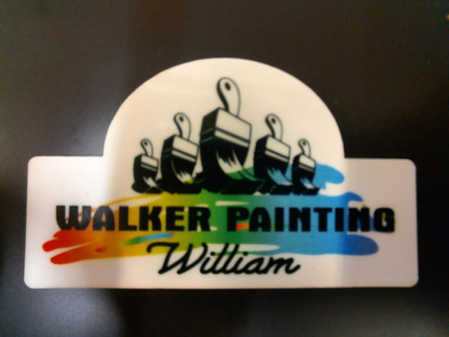 Laser Cut Sublimated Hardboard Name Badges | BentonTrophy