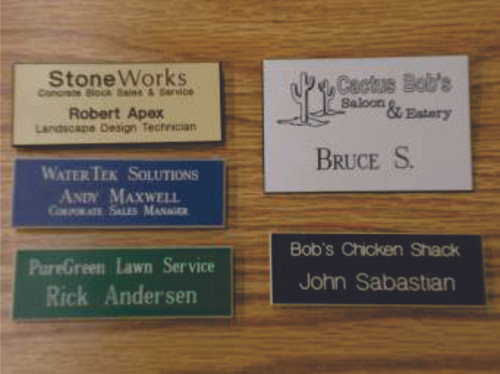 Engraved Plastic Name Badges | BentonTrophy