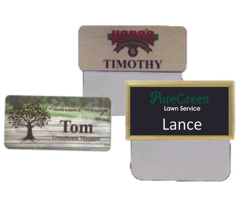 Clear Fold Over Pocket Name Badge Back | BentonTrophy