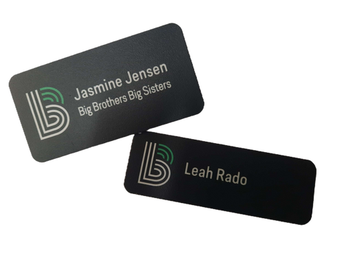 Sublimated Duraluxe Textured Thick Aluminum Name Badges | BentonTrophy