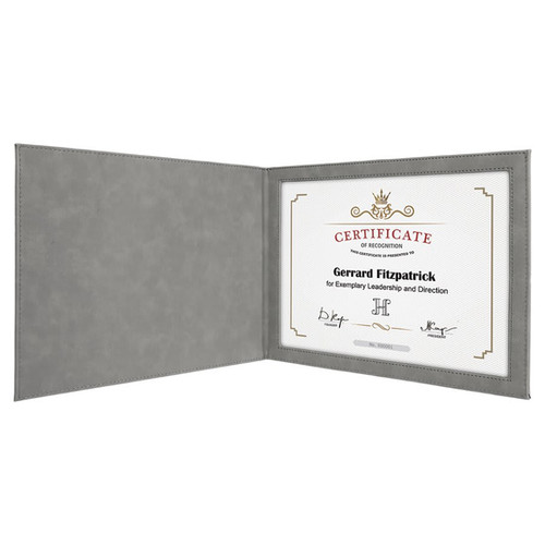 Laserable Leatherette Certificate Frames | BentonTrophy