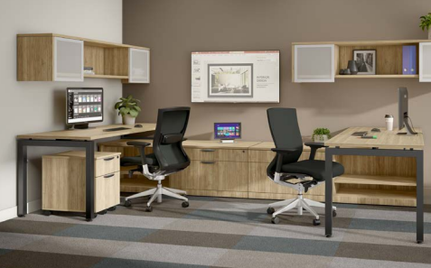 Dual Workstations with Low and Overhead Storage