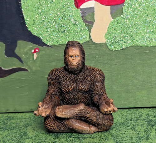 Mini Lil' Bigfoot Yoga Sasquatch Figure | Magical Miniatures