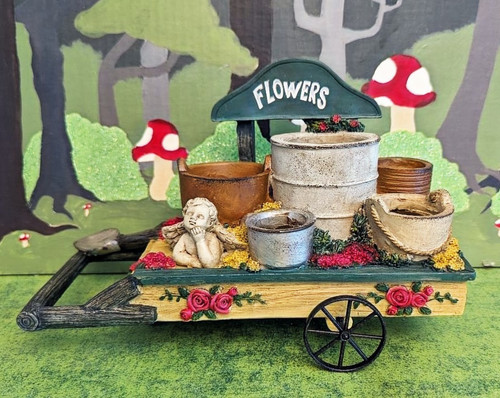 Touch of Nature 10" Flower Wheelbarrow Cart Container for Garden or ...
