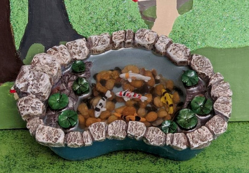 Fiddlehead Fairy Garden Miniature Koi and Lilly Pad Pond | Magical ...