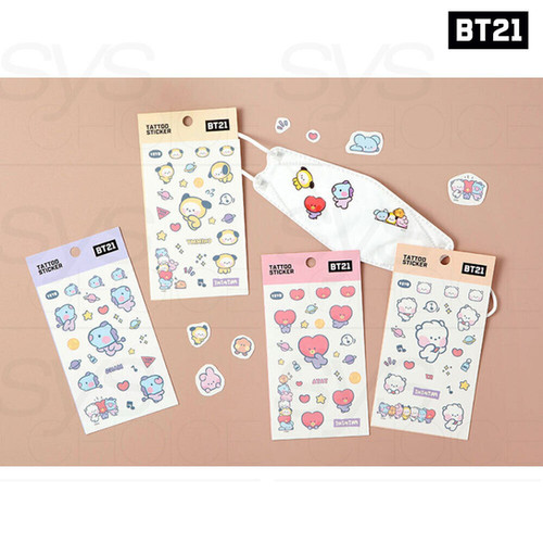 BT21 STICKERS - Minini Tattoo Sticker | London Kpop Street