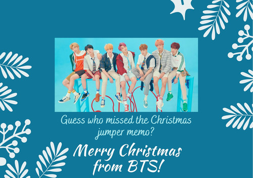 BTS CHRISTMAS CARD - Christmas Jumper Memo | London Kpop Street