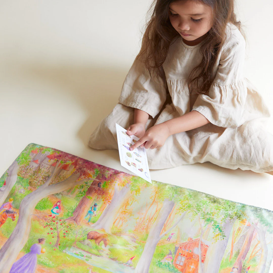 Fairy Tale Storytelling Seek and Find Play Silk | Curious Littles Play