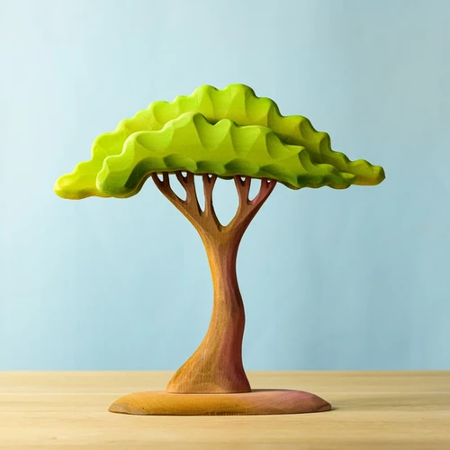 Bumbu Toys Large Wooden Acacia Tree | Curious Littles Play