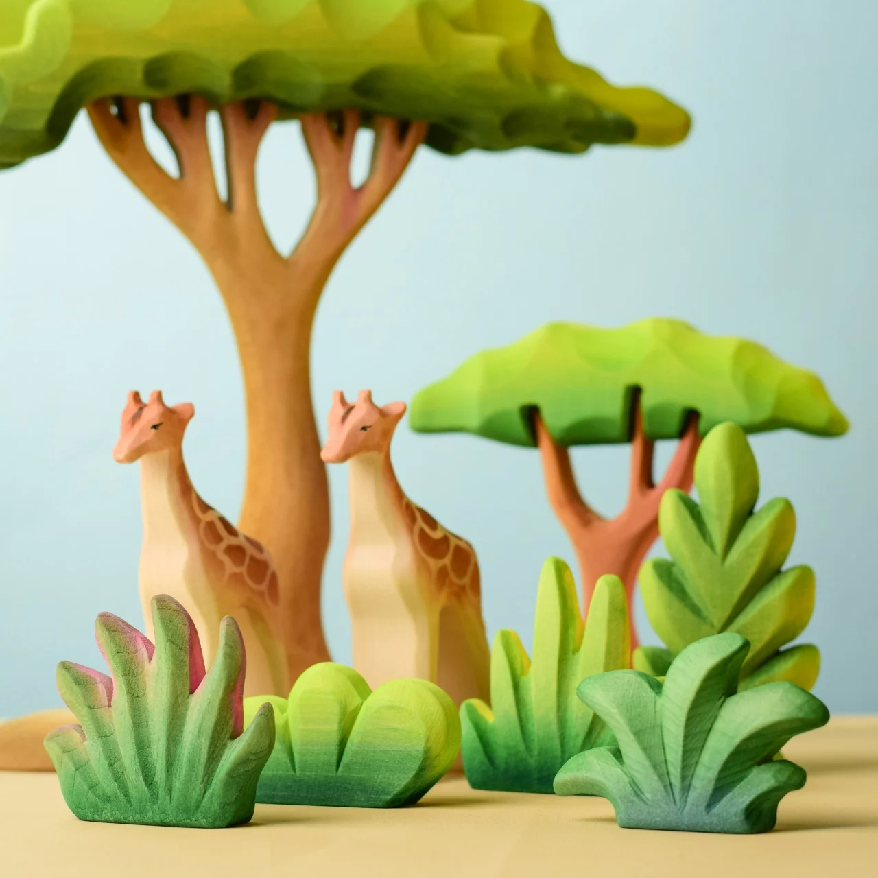 Bumbu Toys Small Wooden Acacia Tree | Curious Littles Play