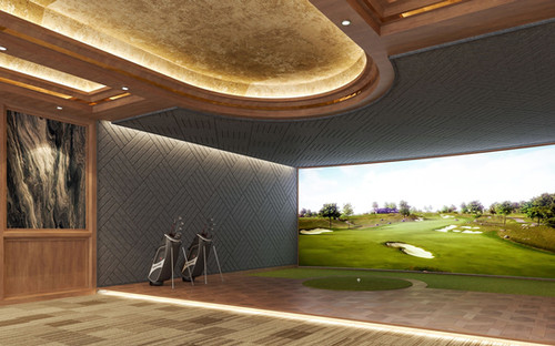 Golf Simulator Wall (Pressed Felt) Impact Panels | Golf sim