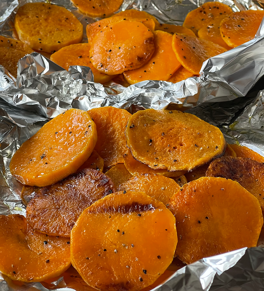 Skillet Fried Burritos with Roasted Butternut Squash Medallions