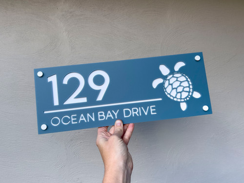 Honu Sea Turtle Address Sign | Coji Designs