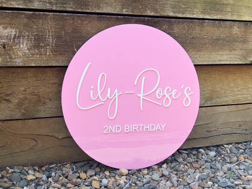 Havana Custom Acrylic Birthday Sign | Coji Designs