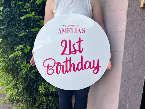 Dallas Custom Acrylic Birthday Sign | Coji Designs