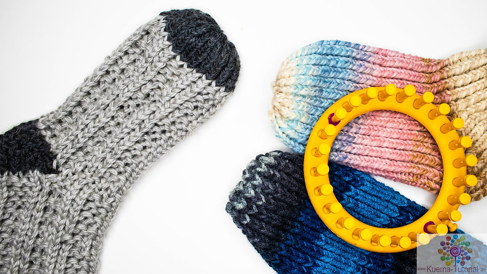 Knitting Loom Socken Stricken - Basic Teil 3 | einfache Spitze ...