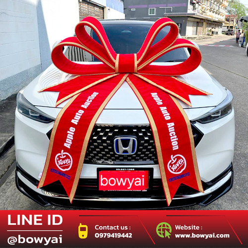 โบว์ติดรถยนต์ 4 หู + เดินขอบ | Bowyai โบว์ติดรถ